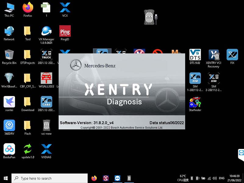 Mercedes BENZ C6 Xentry Diagnosis VCI DOIP &AUDIO Pass Thru Multi ...